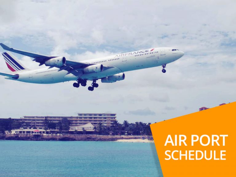 Airport-schedule - Sunset Beach Bar Sxm
