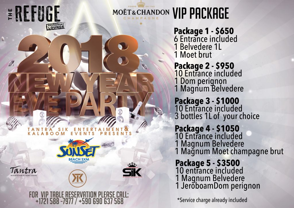 VIP-nye - Sunset Beach Bar Sxm